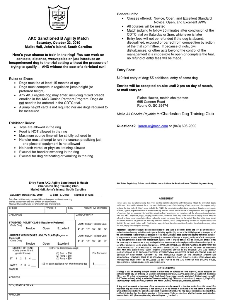 CDTC B-Match Premium - 10/23 | PDF | American Kennel Club | Dogs