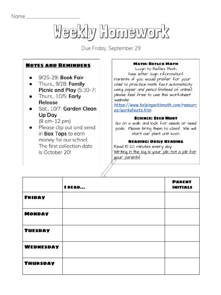 Homework Due 9-29 | PDF