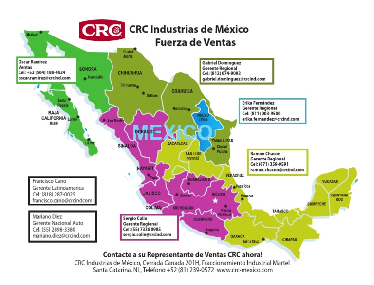 CRC Mexico Representation Map January 2017 | PDF