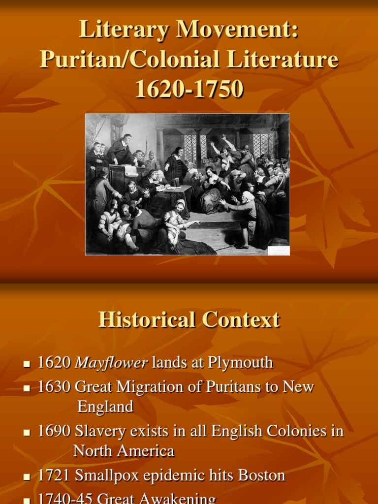 Puritan and Colonial Literature in America: Exploring Religious and ...