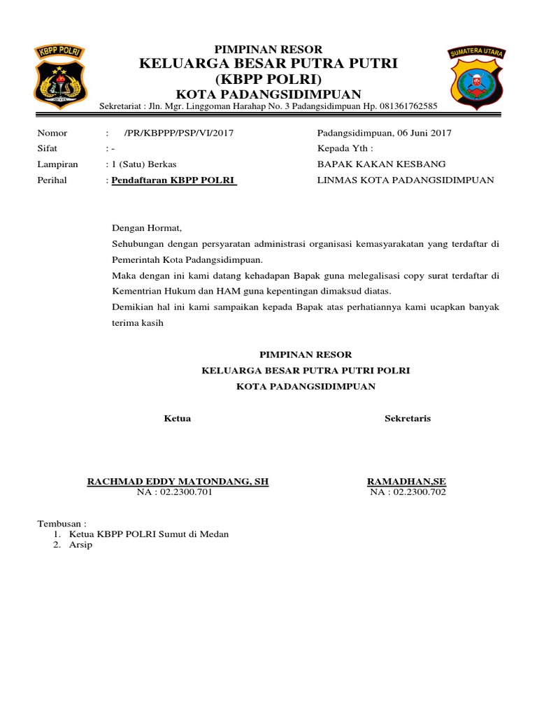 Pimpinan Resort KBBP Polri | PDF