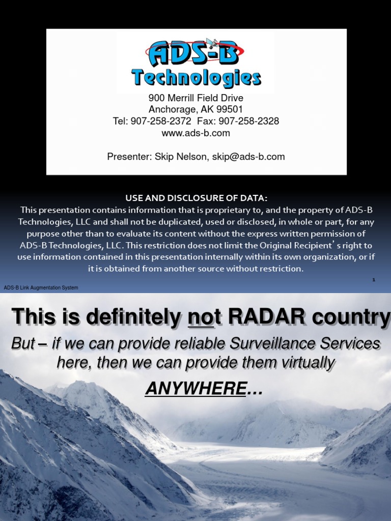 ADS B Technologies | Aerospace | Aerospace Engineering