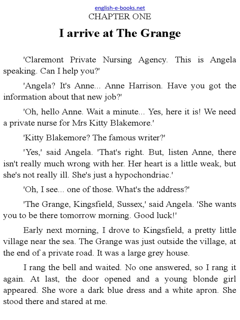 A Nurse's Suspicion at The Grange | PDF