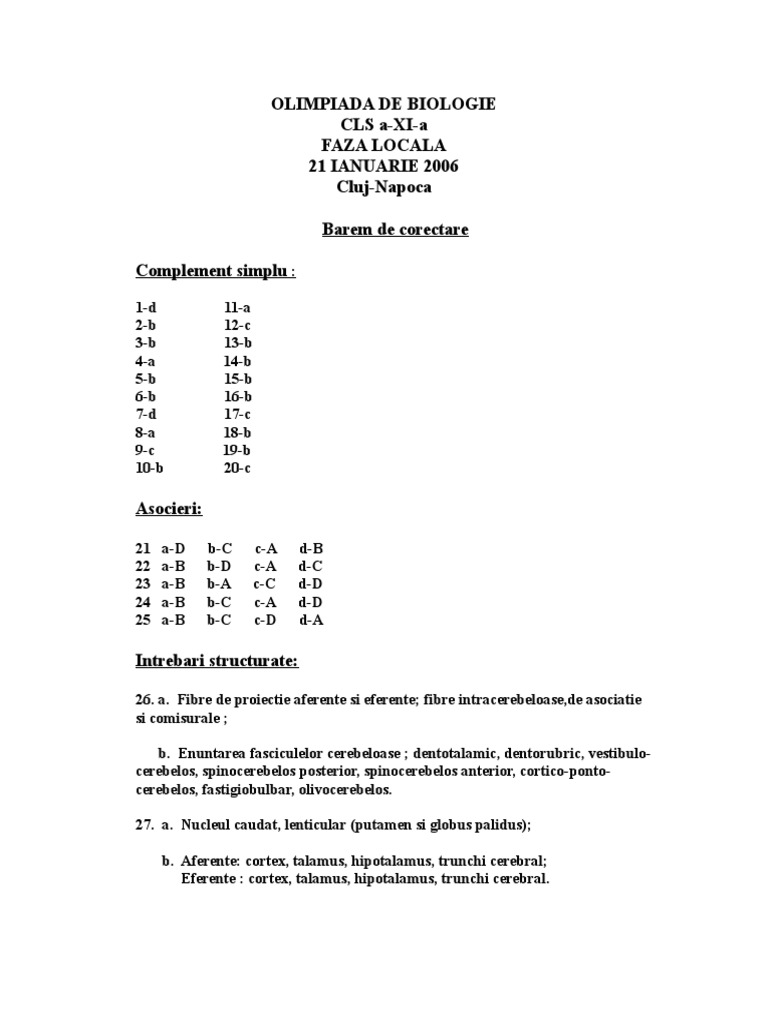 08 Bio 11 Barem | PDF