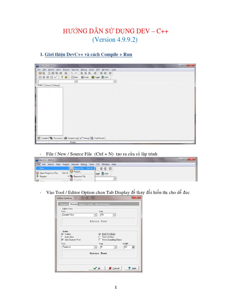 Huong Dan Su Dung Va Debug Voi DEV C++ | PDF