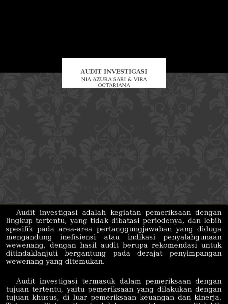 Audit Investigasi | PDF