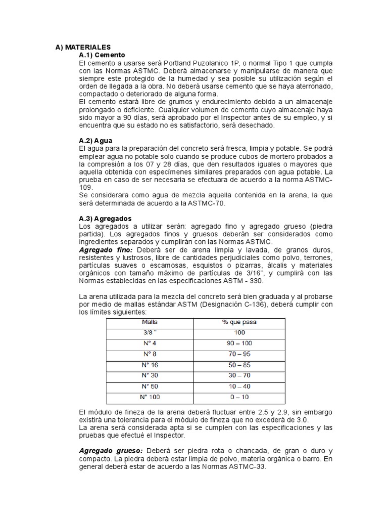 Materiales de Concreto Simple | PDF | Cemento | Hormigón