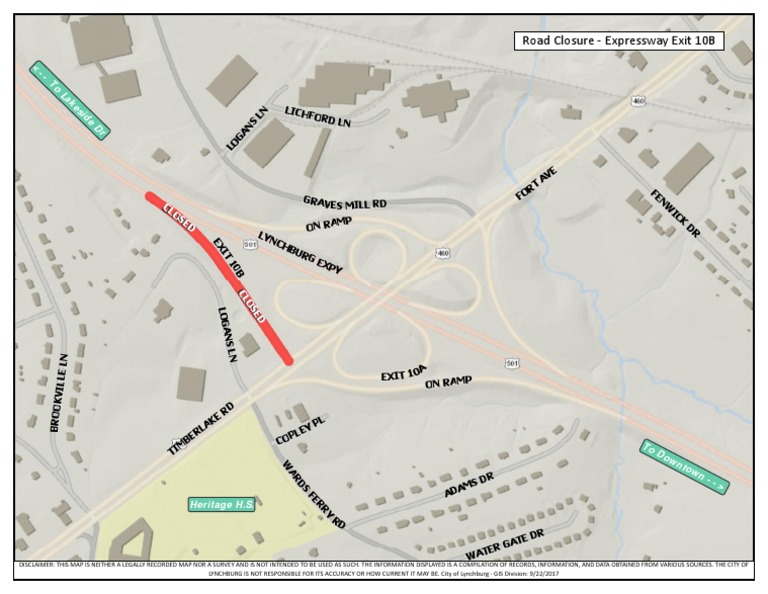 Timberlake Road Closure Map | PDF