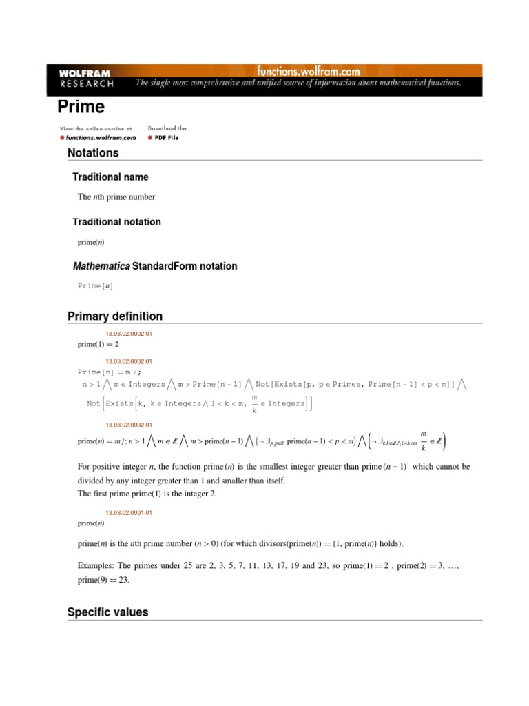 Prime: Notations | PDF | Prime Number | Algebra
