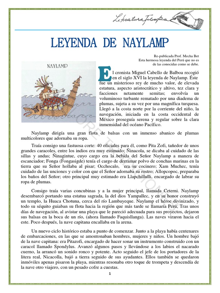 Leyenda de Naylamp | PDF | Cultura (general)