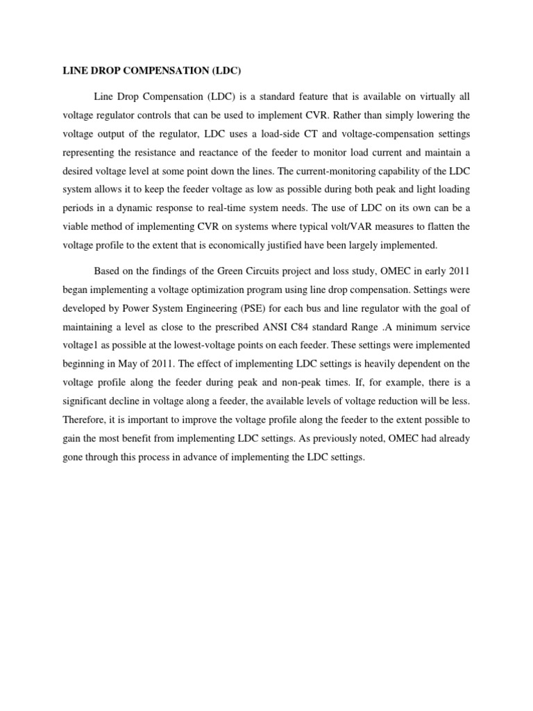 Line Drop Compensation | PDF | Science & Mathematics | Computers