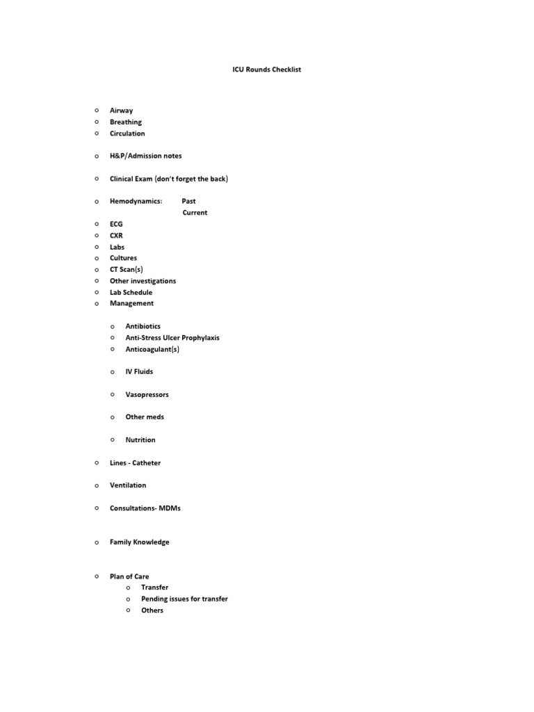 ImportANT Icu NOTE | PDF