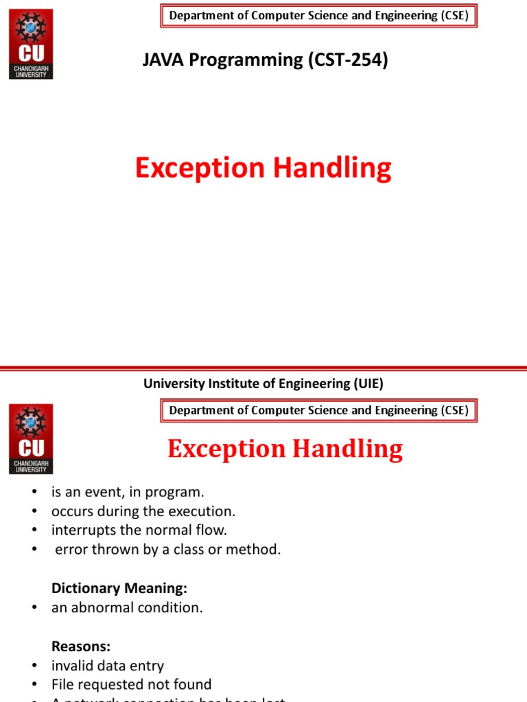 A Comprehensive Guide to Exception Handling in Java Programming | PDF | Systems Engineering ...