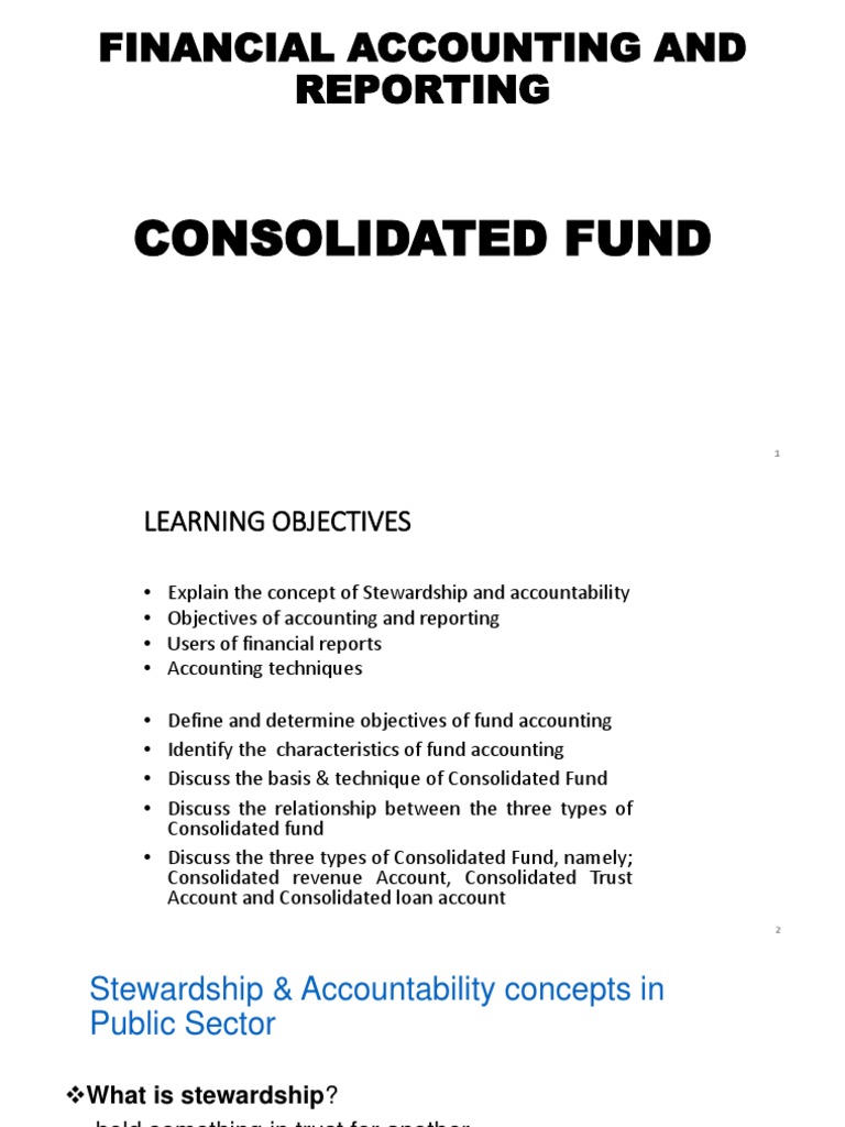 Understanding Consolidated Funds in Accounting | PDF | Fund Accounting ...