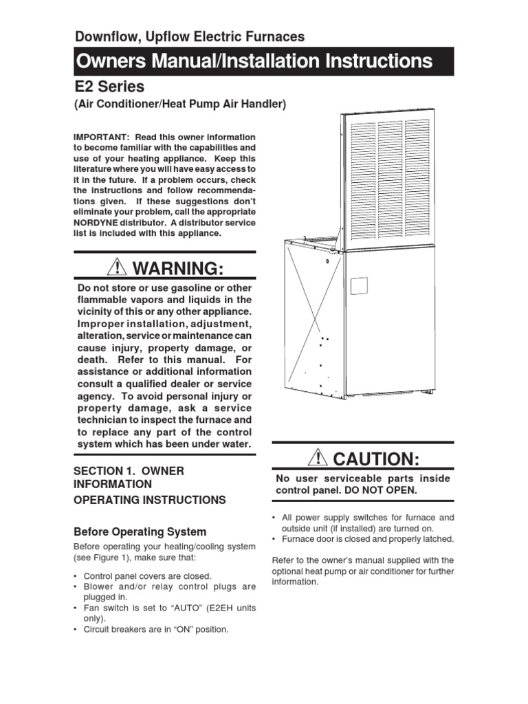 E2EB Inter Therm Central Air | PDF | Thermostat | Furnace