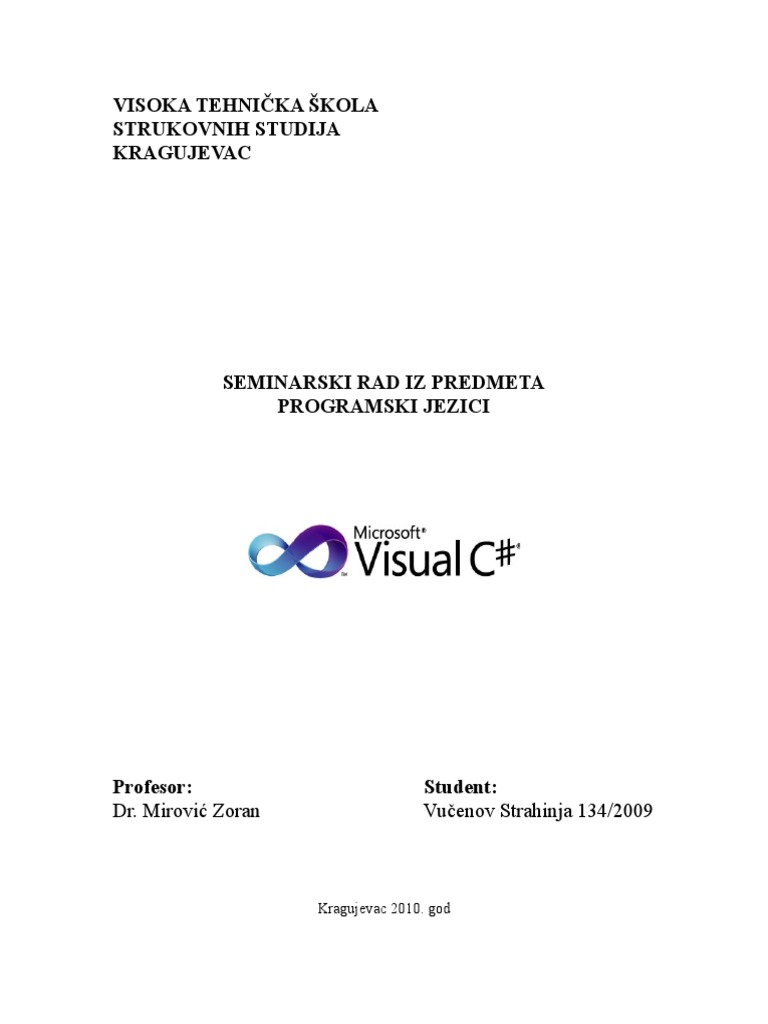 Seminarski C# | PDF