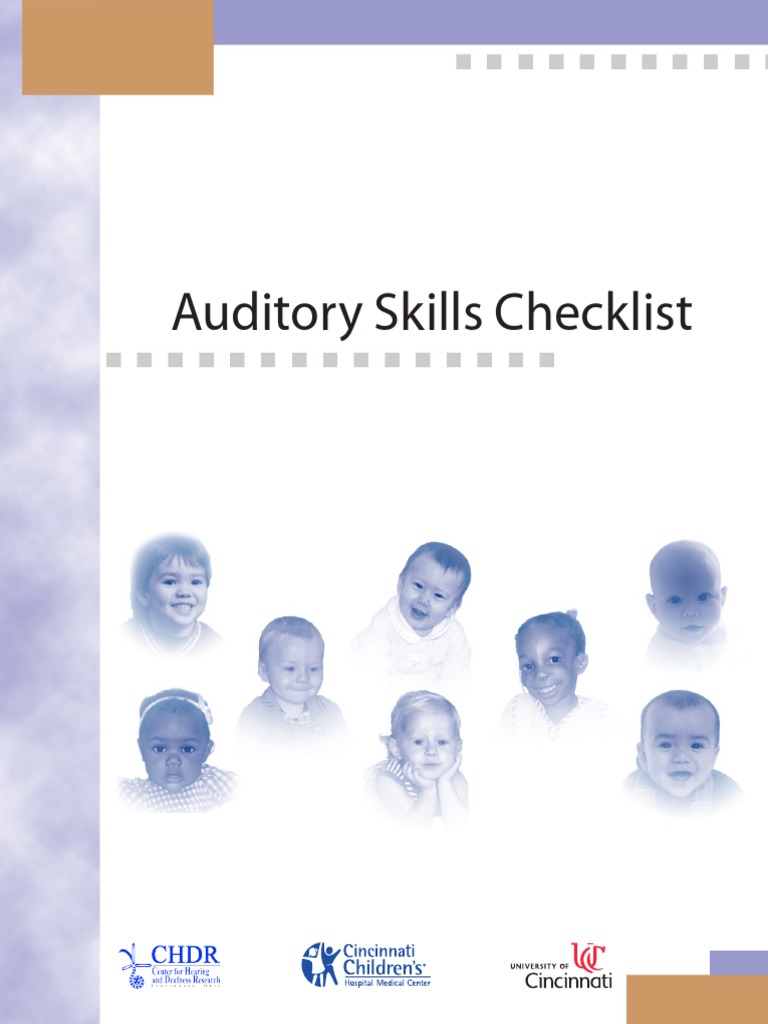 Auditory Skills Checklist Cincinatti Childrens Hosp | PDF | Educational ...