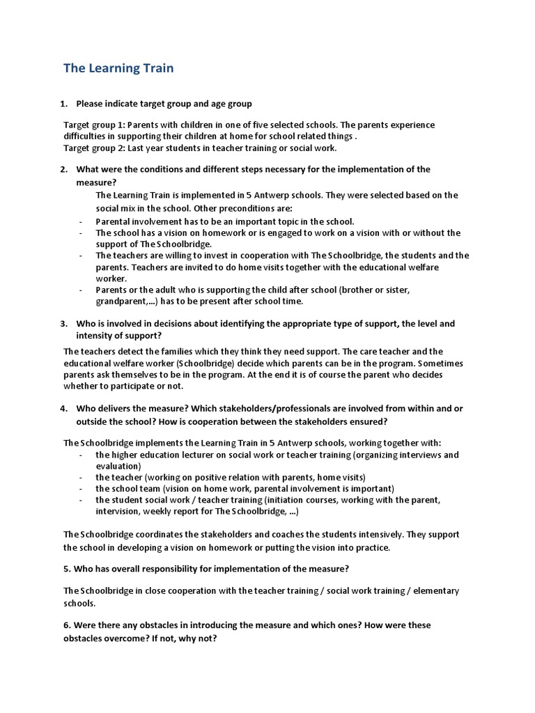 75 Learning Train Pdf Teacher Education Target Audience