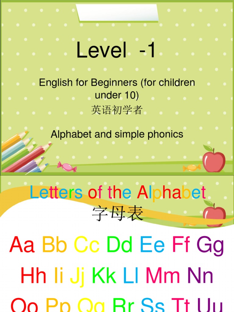 Beginner English Alphabet for Kids | PDF