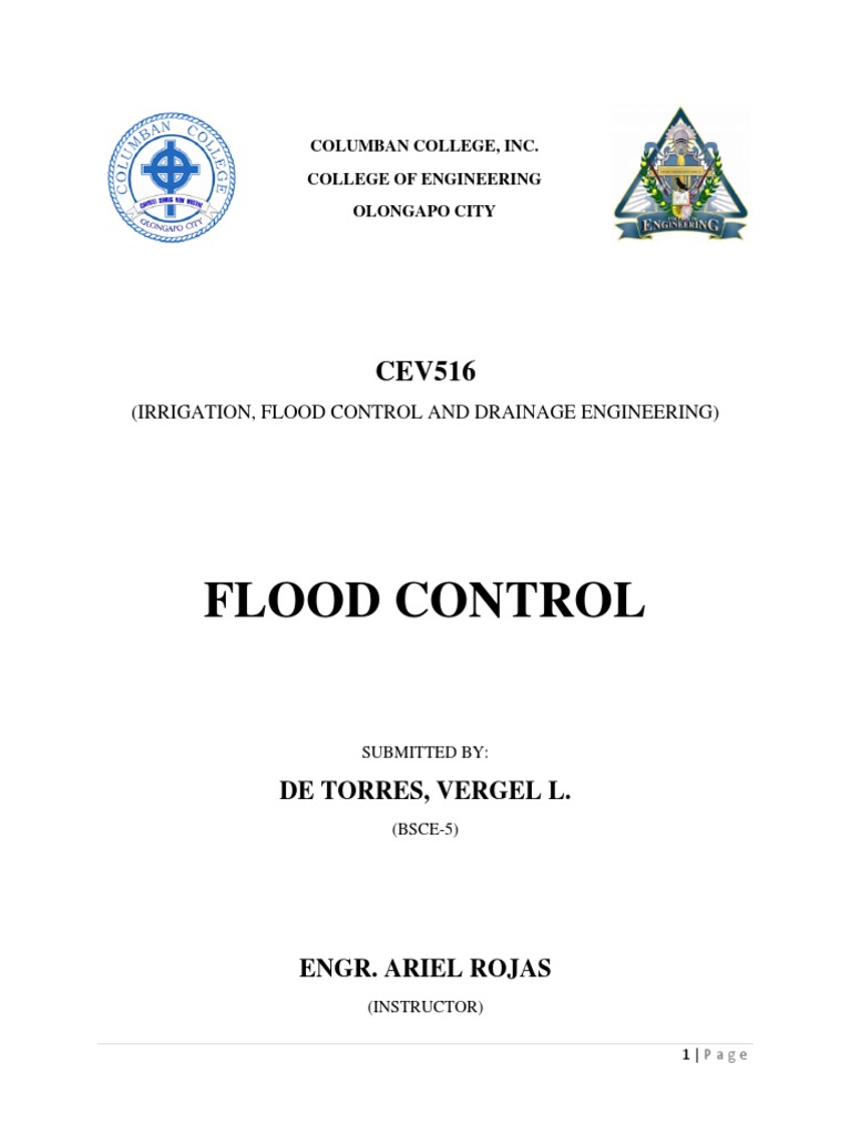 Irrigation (Flood Control) | PDF | Flood | Spillway