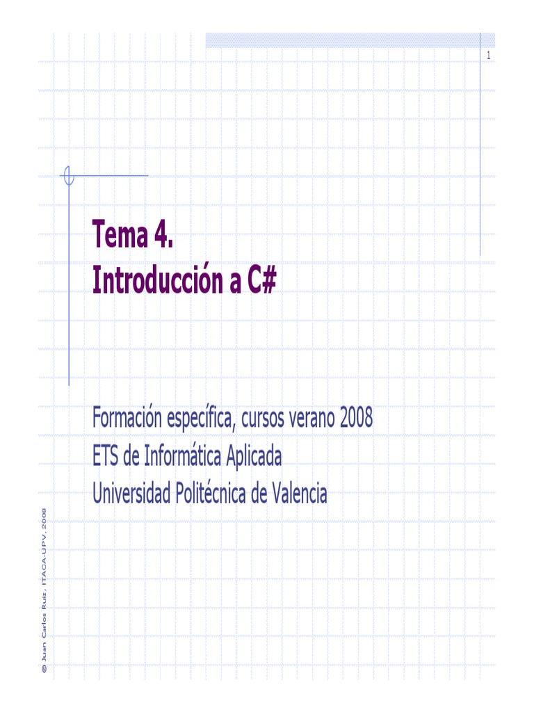 4 Introduccionalaprogramacionconcsharp PDF | PDF | C Sharp (lenguaje de programación) | Ciencias ...