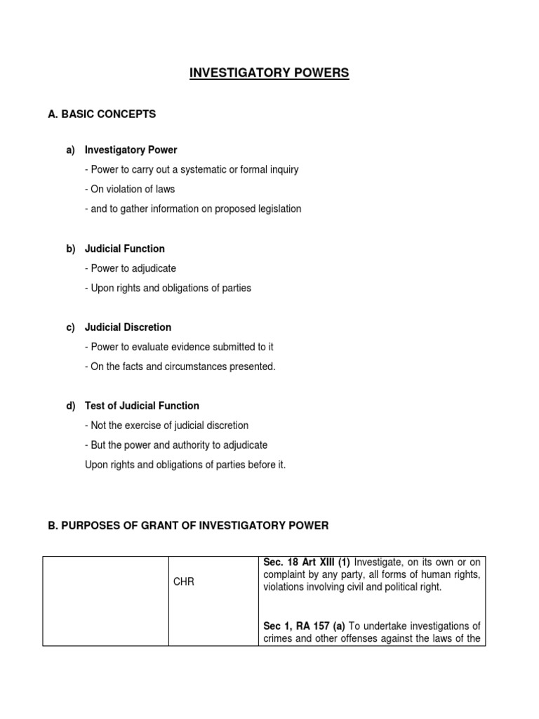 Investigatory Powers: A. Basic Concepts | Download Free PDF | Search ...