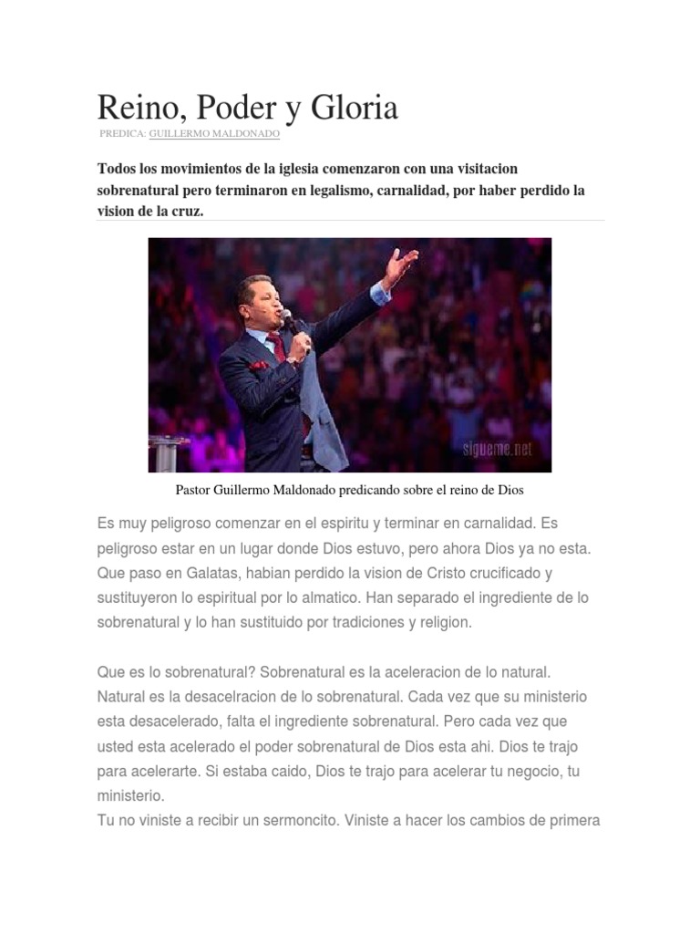 Poder y Reino en la Predicación de Maldonado | PDF | Fe | Cristo (título)