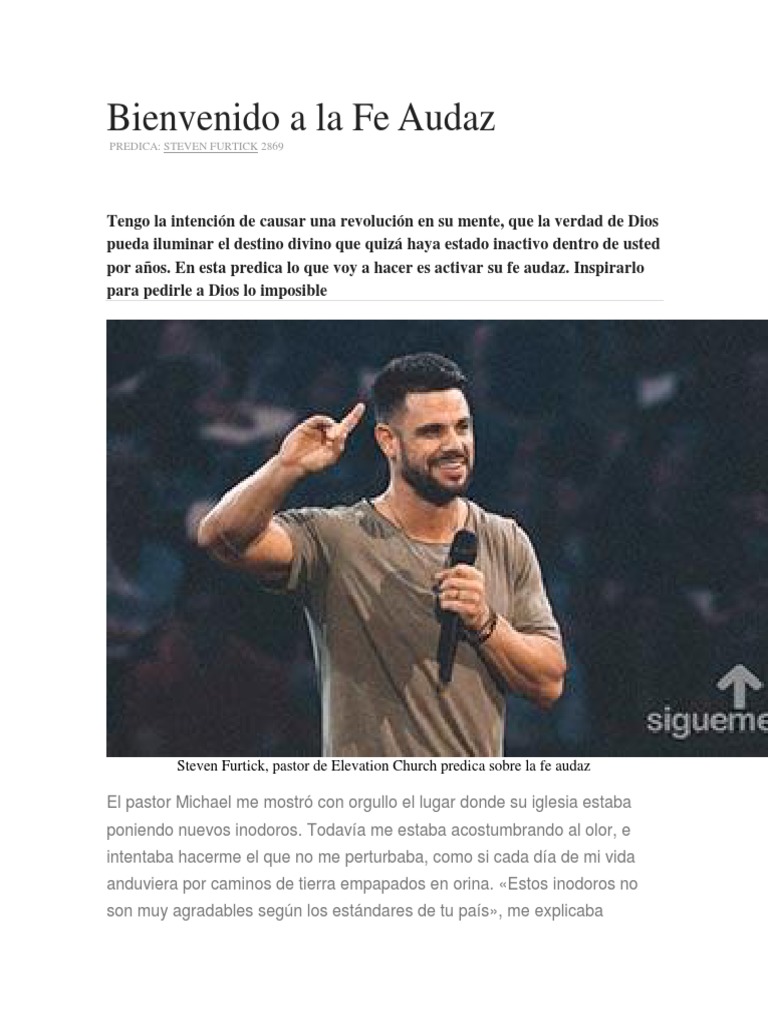 Bienvenido A La Fe Audaz | PDF | Fe | Dios