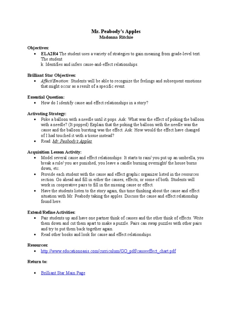 Mr. Peabodys Apples | PDF