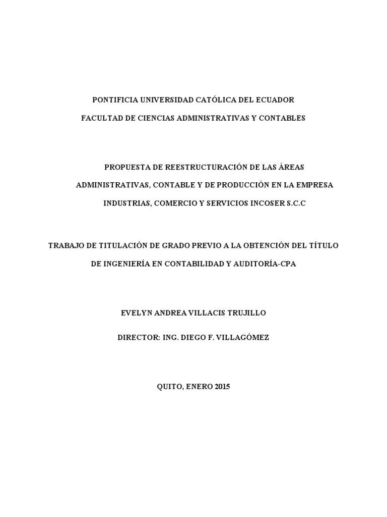 Tesis Final Evelyn Villacis | PDF | Costo | Contabilidad Tesis Final Evelyn Villacis | PDF | Costo | Contabilidad