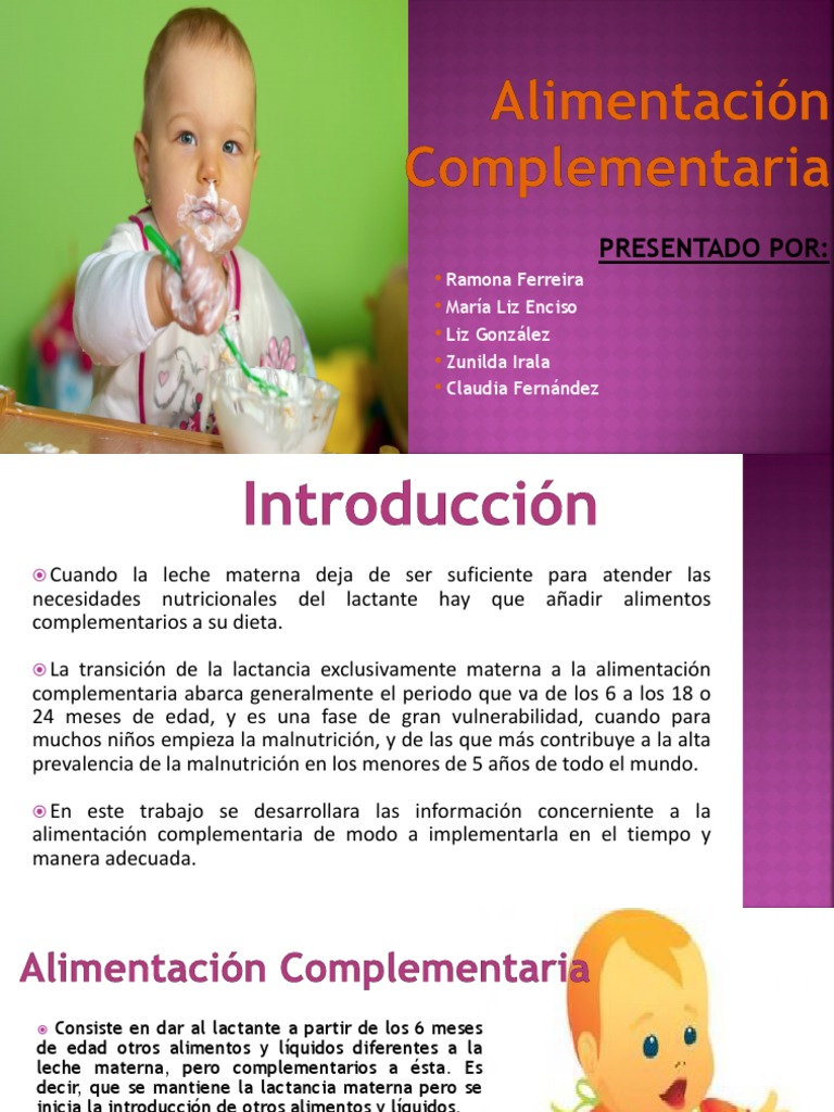 Alimentación Complementaria | PDF | Leche | Alimentos
