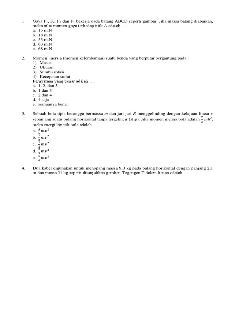 Soal Fisika Kelas Xi | PDF