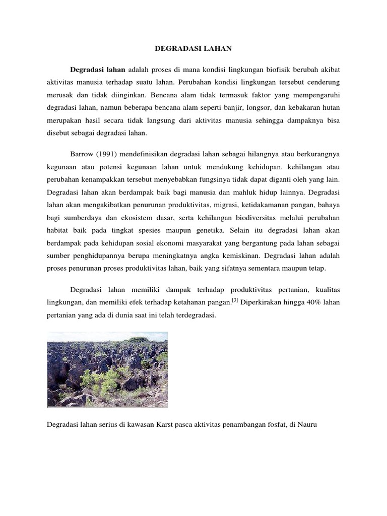 Degradasi Lahan | PDF