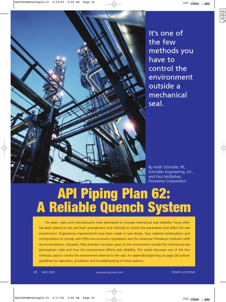 Piping Plan 62 | PDF | Valve | Pump