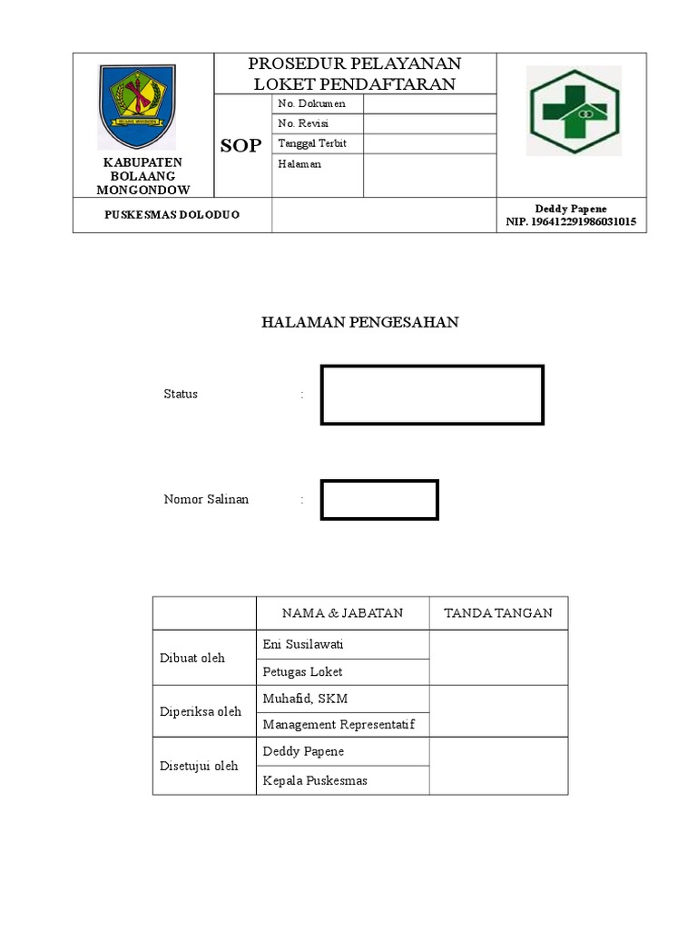 Loket Sop Pendaftaran | PDF
