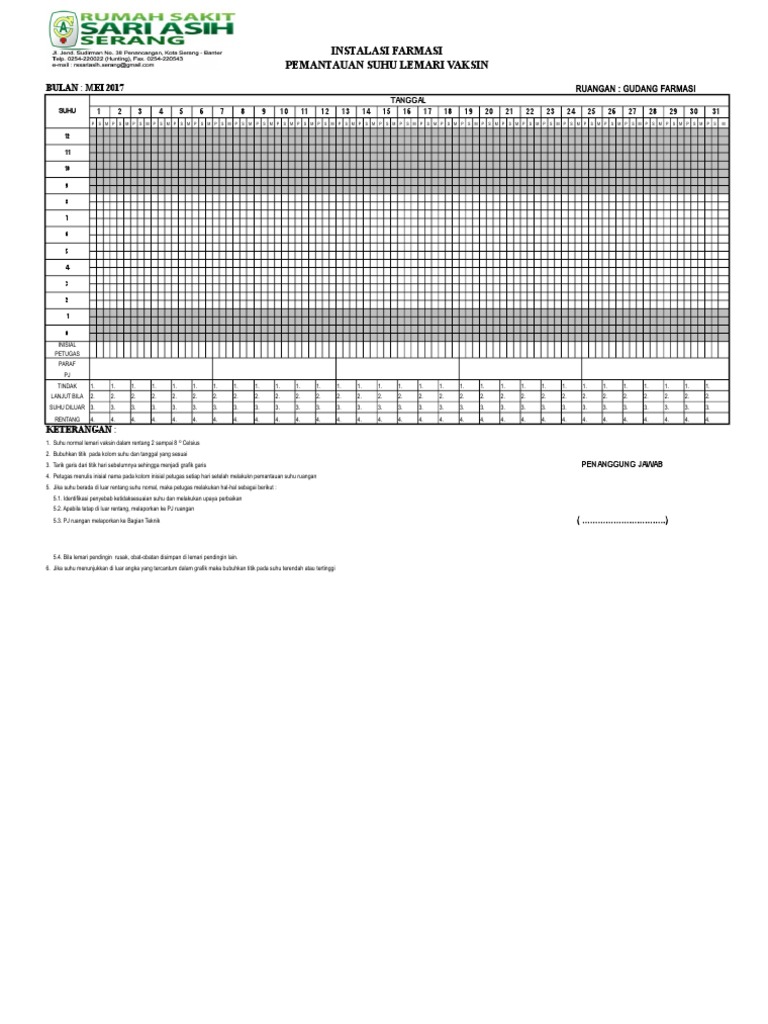 Form Suhu Vaksin | PDF