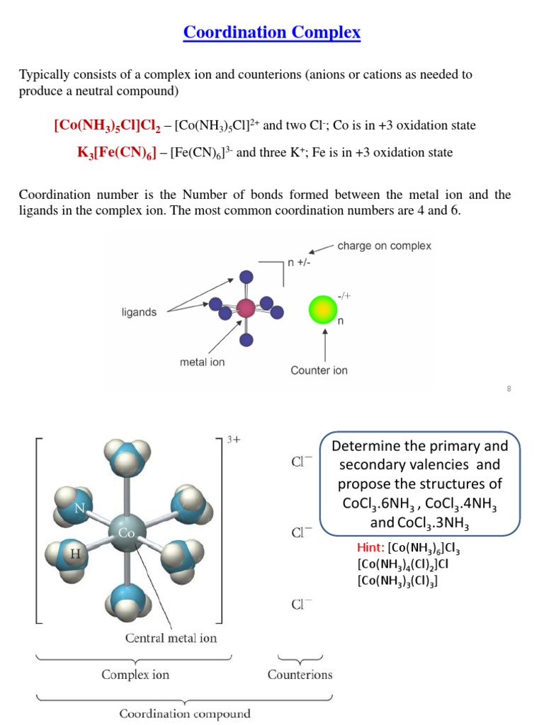 Coordination Chem 1 PDF | PDF | Coordination Complex | Ligand