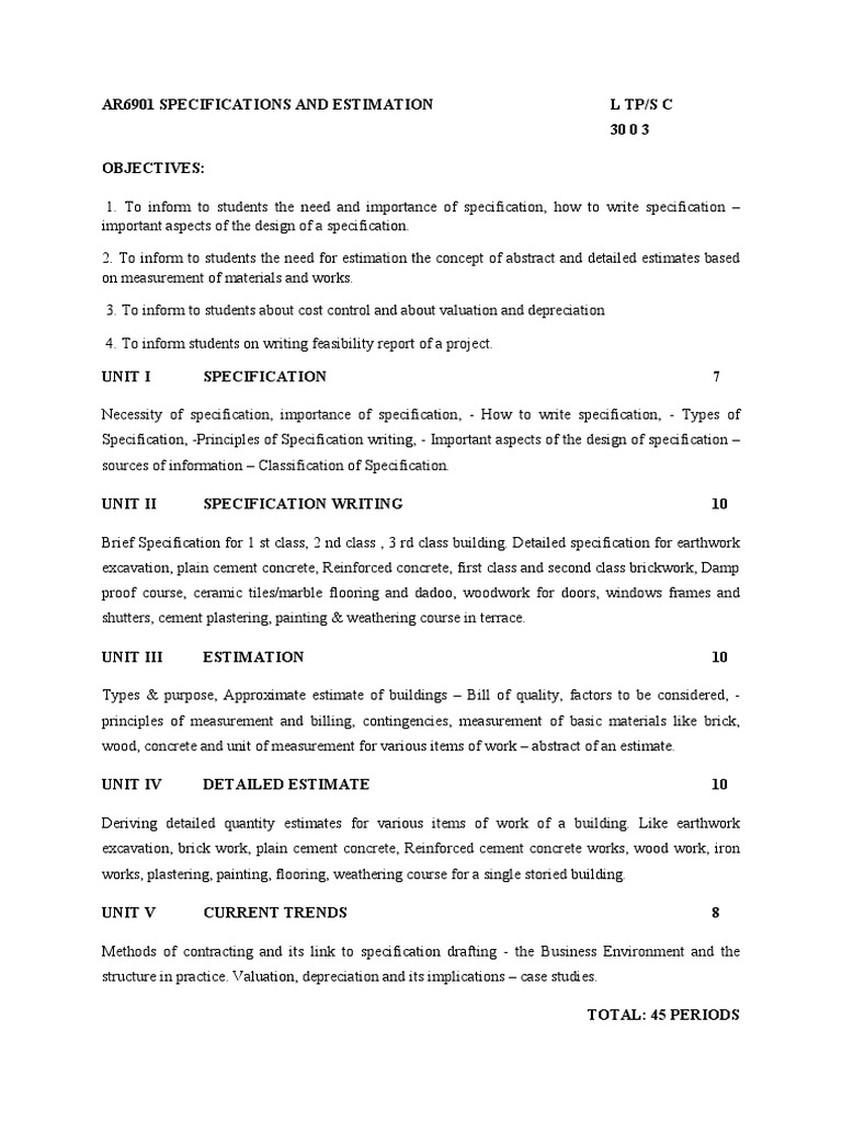 Ar6901 Spec | PDF | Specification (Technical Standard) | Concrete