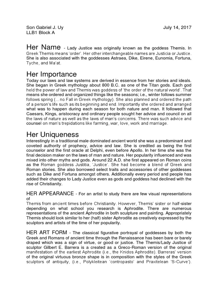 Lady Justice | PDF | Sculpture | Religion And Belief