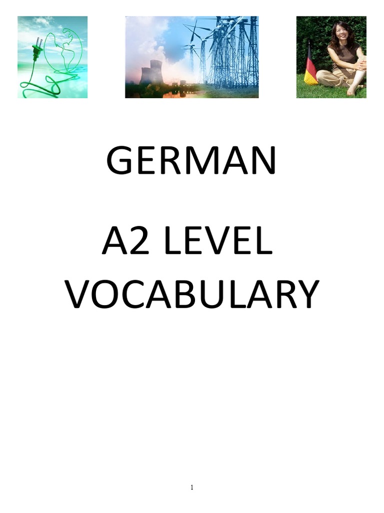 German A2 Level Vocabulary List - COMPLET | PDF