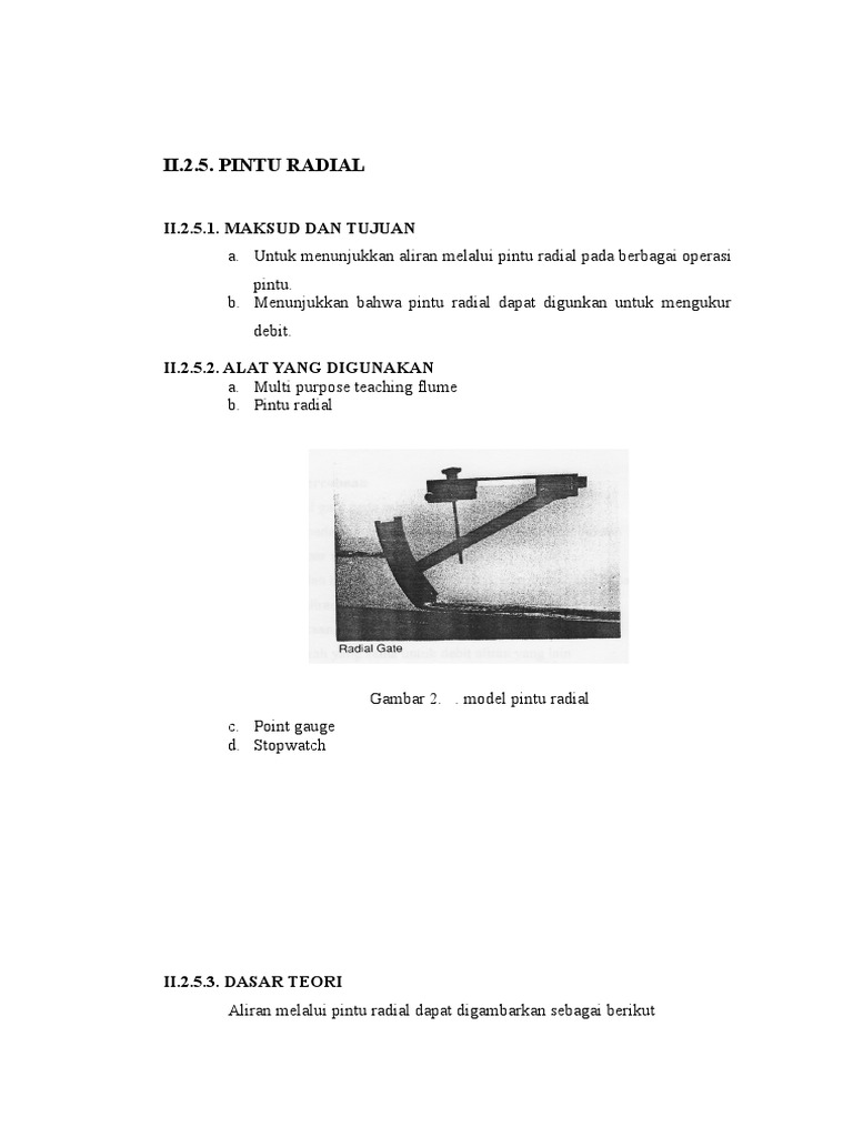 Pintu Radial Fix | PDF