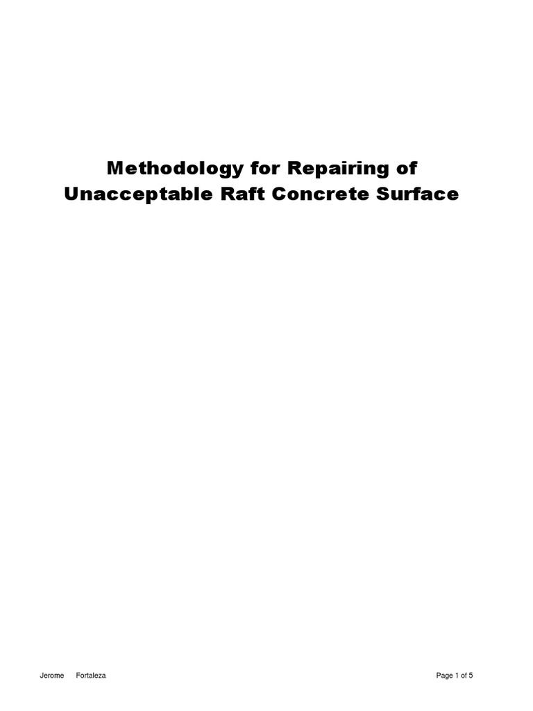 Procedure For Repairing Concrete Surface | Download Free PDF | Concrete ...