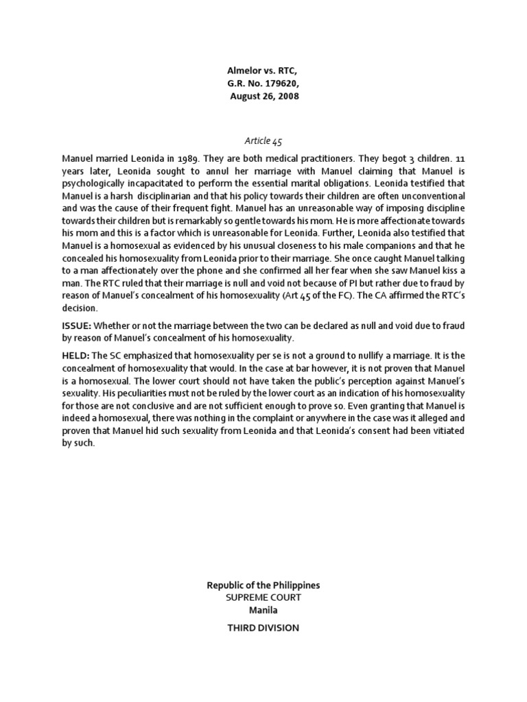 Almelor vs Almerol Full Text | Certiorari | Judgment (Law)