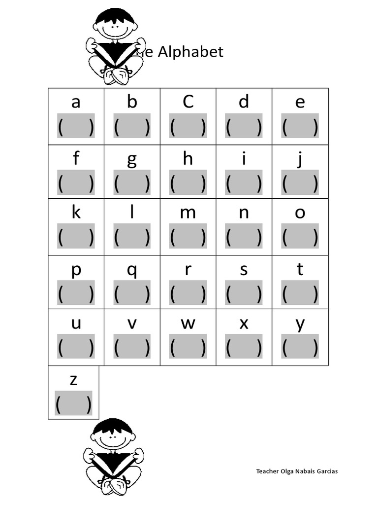 Alphabet Grid To Fill in | PDF