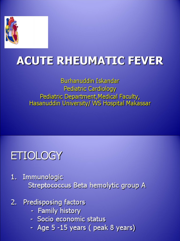 Acute Rheumatic Fever Overview | PDF | Heart Valve | Heart Failure