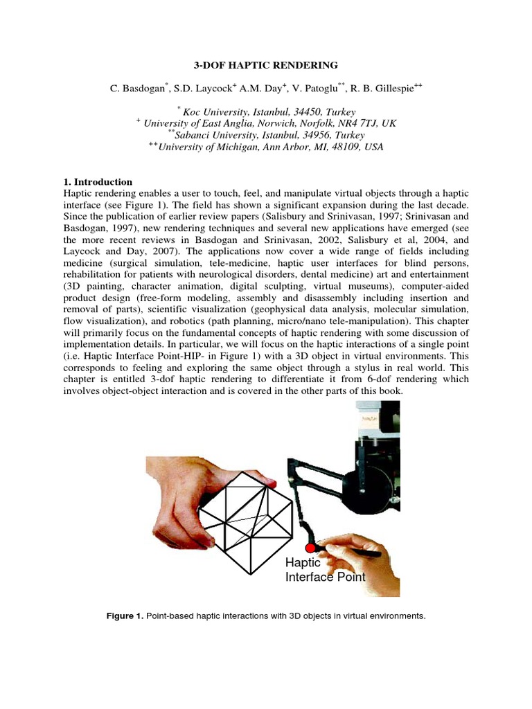 3 Dof Haptic Rendering Pdf Pdf Voxel Rendering Computer Graphics 4188