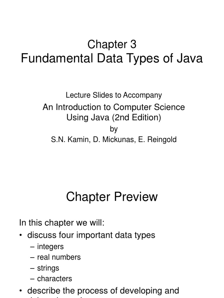 Java Basics Pdf Integer Computer Science Data Type