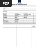 Weekly / Daily Safety Inspection Report: Observations Action Required ...