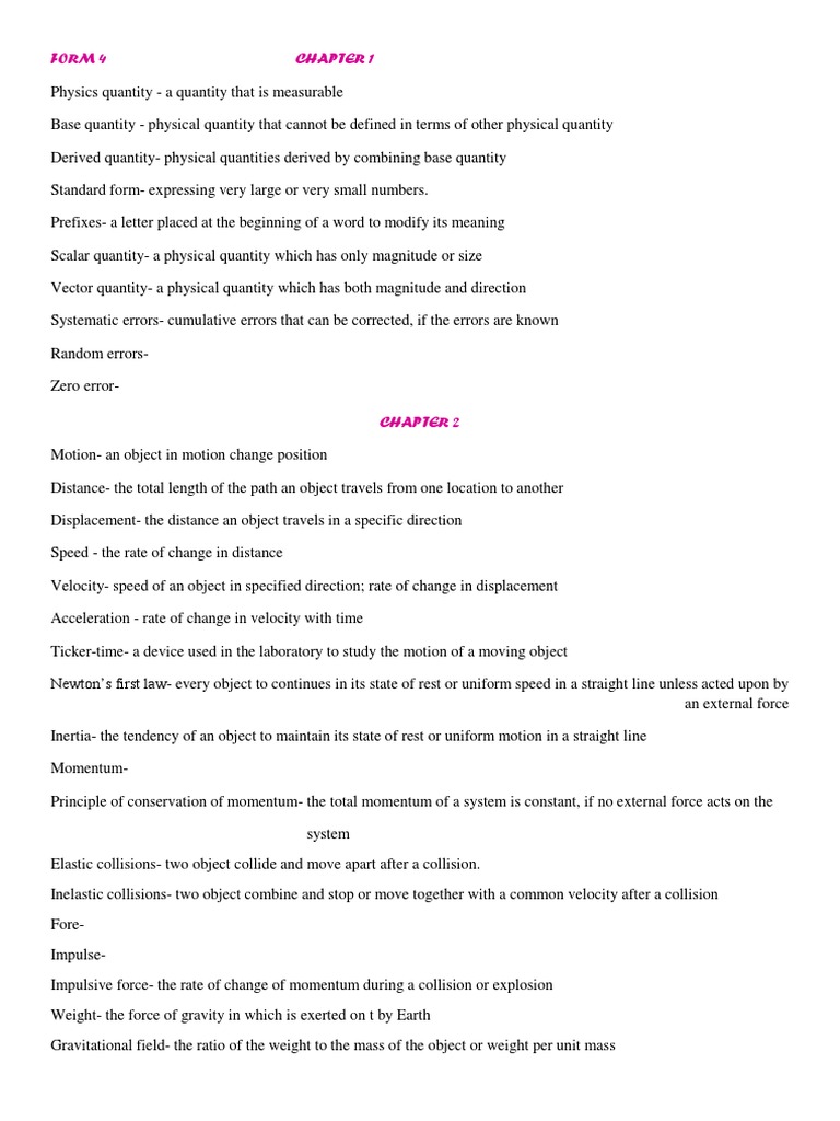 Physics Quantity | PDF | Momentum | Potential Energy