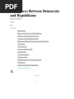 Democrat vs Republican Comparison Chart | PDF | Democratic Party ...